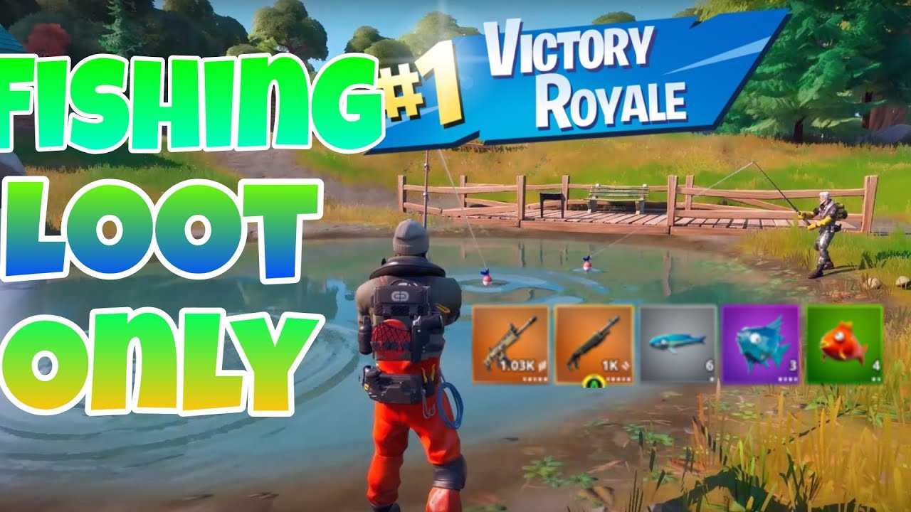 Winning with only *FISHING LOOT* in fortnite - YouTube