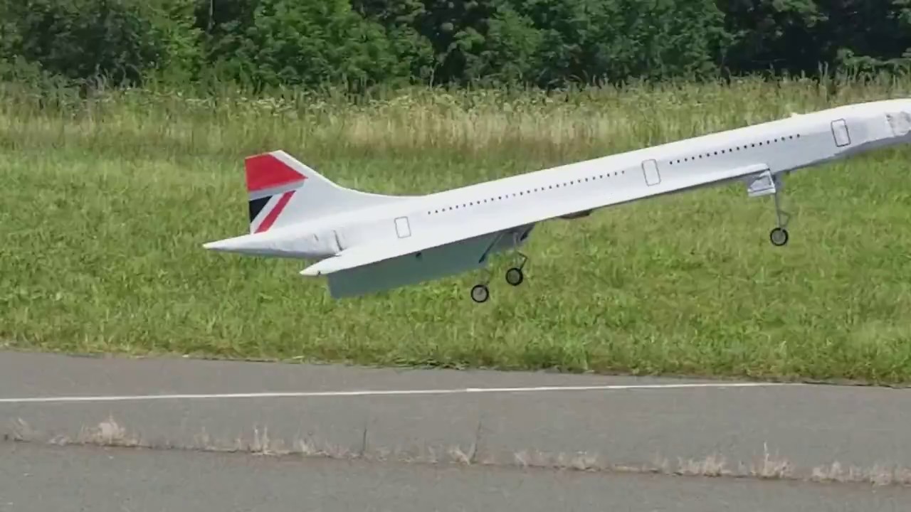 Home Made Concorde RC Airplane - YouTube