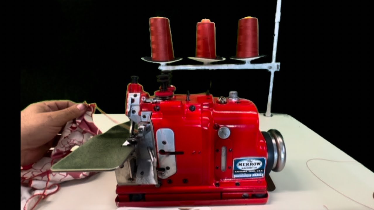 Merrow MG-2DNR-1 original Pearl Merrow machine. - YouTube