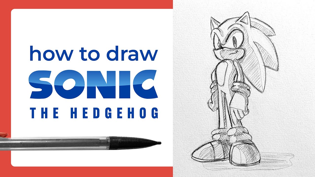 How to Draw Sonic The Hedgehog - YouTube