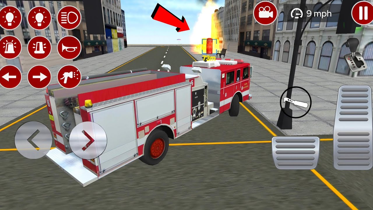 Real Fire Truck Driving Simulator - Rescue Burning Buildings - Android ...