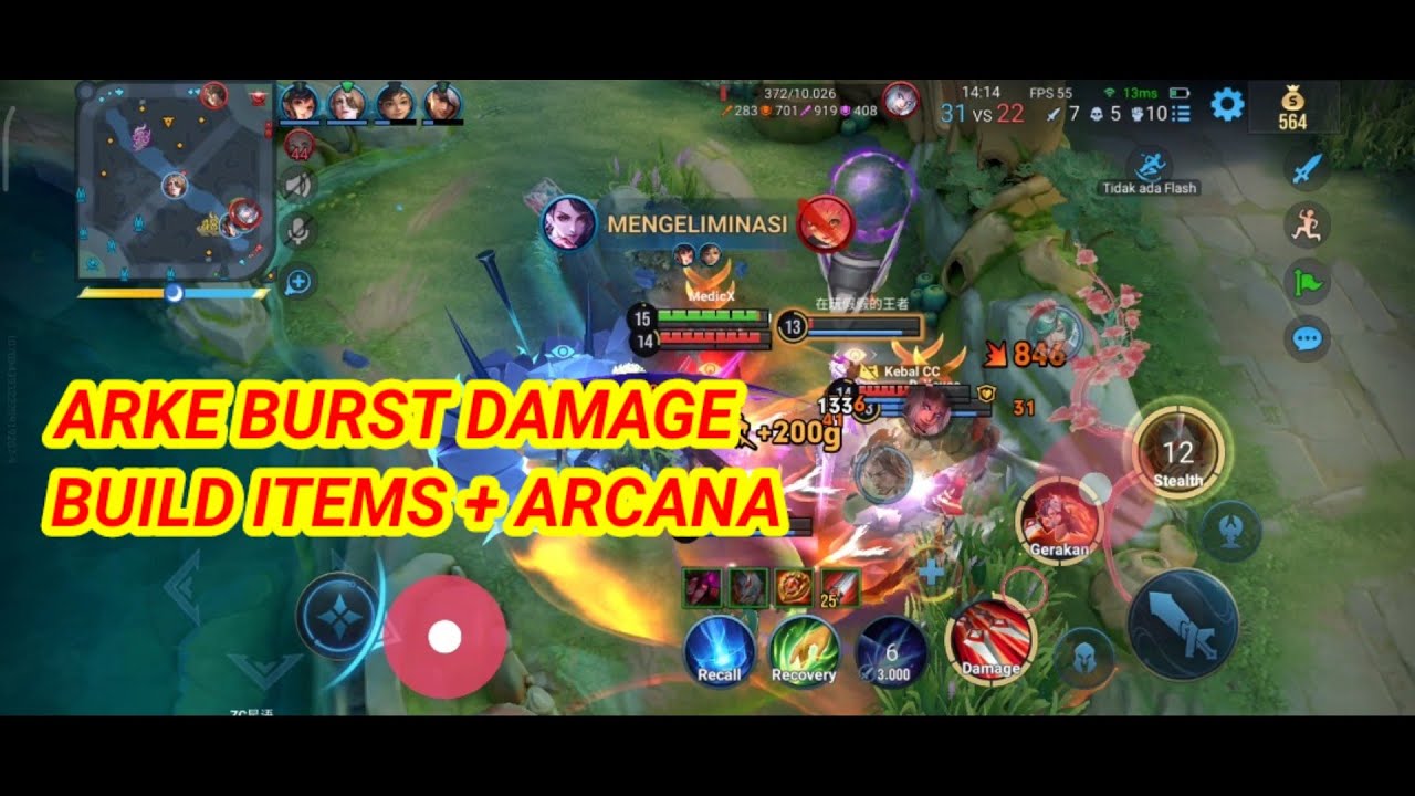 HOK ARKE GAMEPLAY + BUILD ITEMS + ARCANA || HONOR OF KINGS GAMEPLAY ...