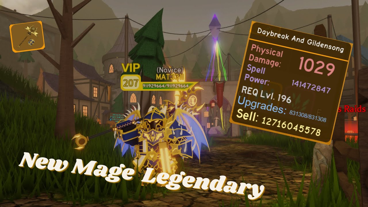 Dungeon quest: New mage legendary - YouTube