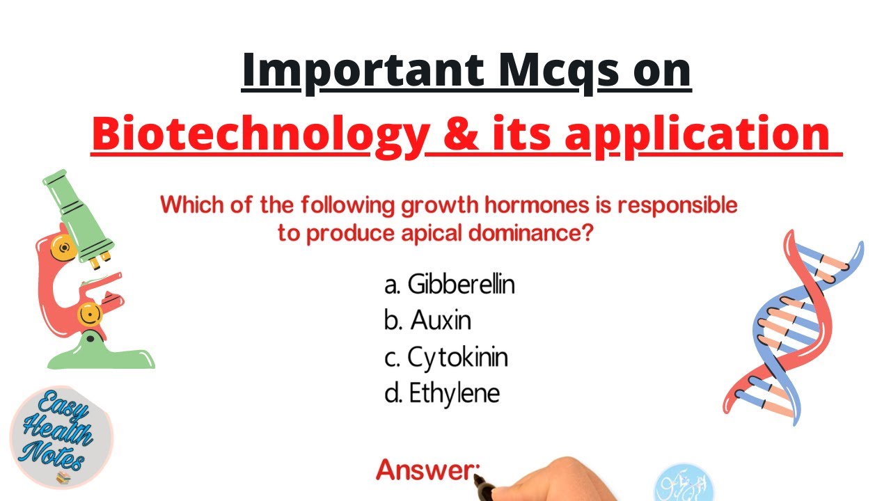 Biotechnology & its application ।। Important MCQs with answers।। NEET ...