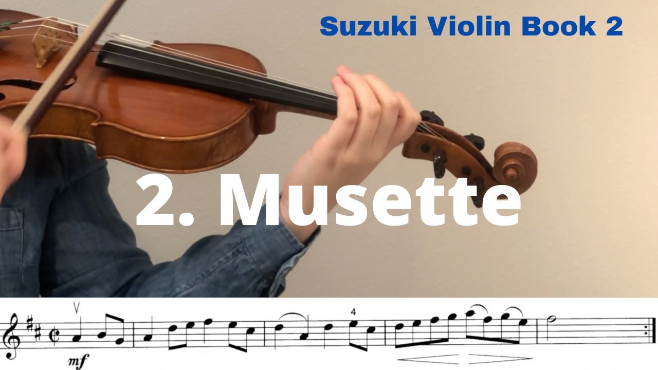 Musette_ Suzuki Violin Book 2 (sheet music play along) - YouTube