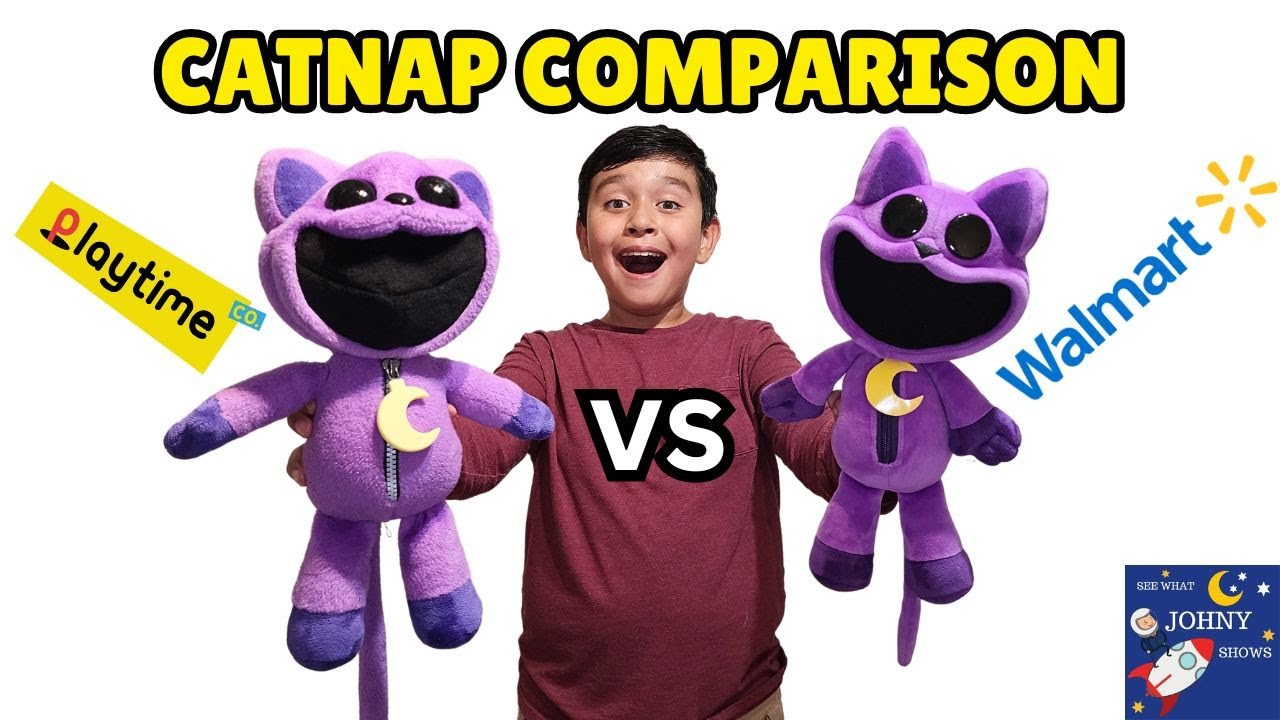 CATNAP PLUSH COMPARISON PLAYTIME CO CATNAP VS WALMART CATNAP - YouTube