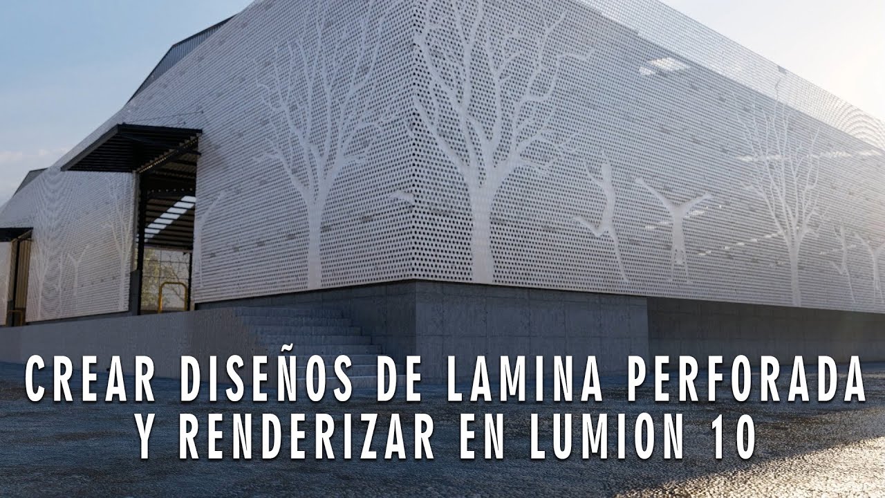 CREAR FACHADAS DE LAMINA PERFORADA O SIMILAR EN LUMION 10 Y PHOTOSHOP - YouTube