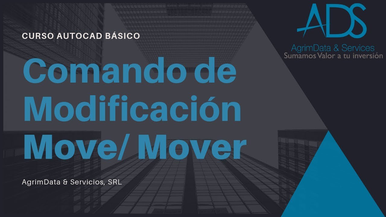 Curso AutoCAD Básico - Comando de Modificación MOVE / MOVER - YouTube