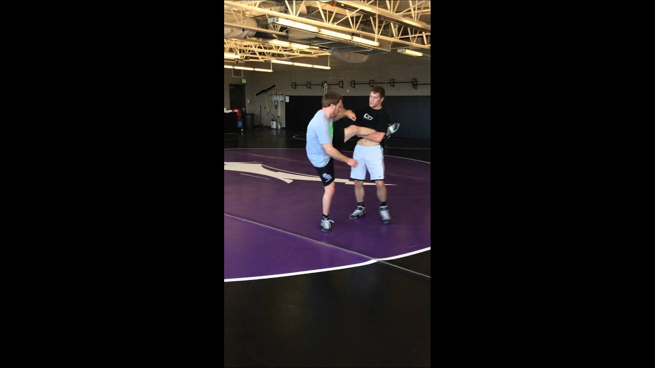 Wrestling move - Underhook Throw By Single To a Freestyle Leg Lace - Version B - YouTube