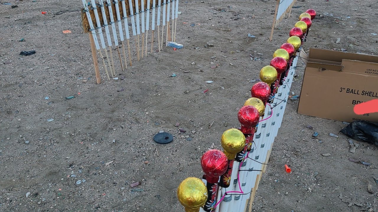 48 3 inch ball shell color and salute rockets 💯 (BSR) - YouTube