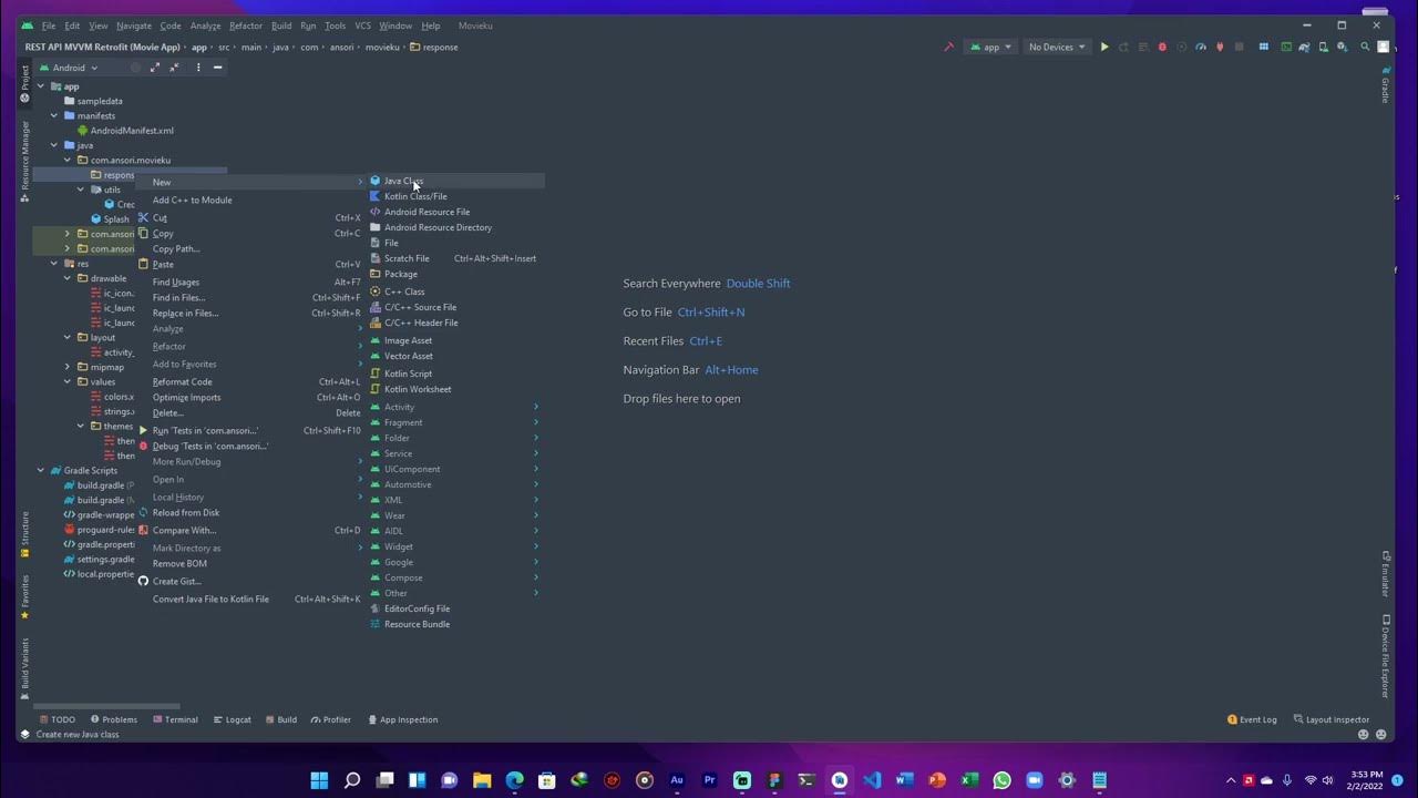 REST API menggunakan Retrofit Android [Java] - Arsitektur MVVM - Part 3 ...