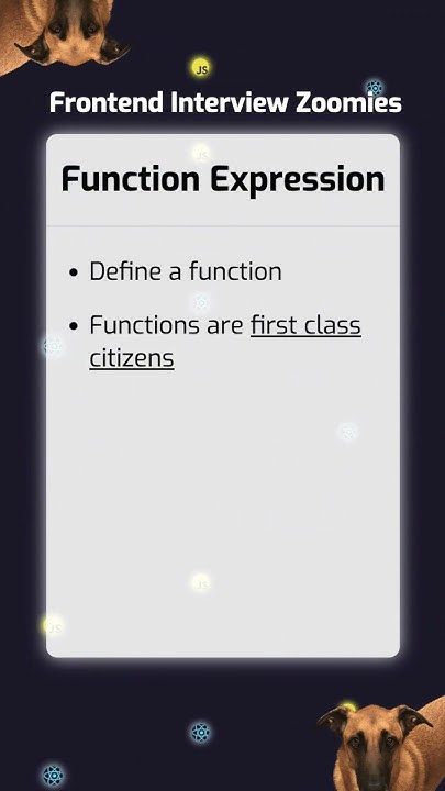 What Is A Function Expression Javascript Frontendinterview Coding Functions Youtube