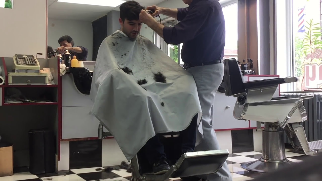 Old school barber clipper cut - YouTube