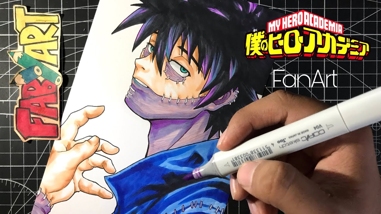 Anime Drawing Tutorial | Drawing Dabi | Dibujando a Dabi | My Hero ...