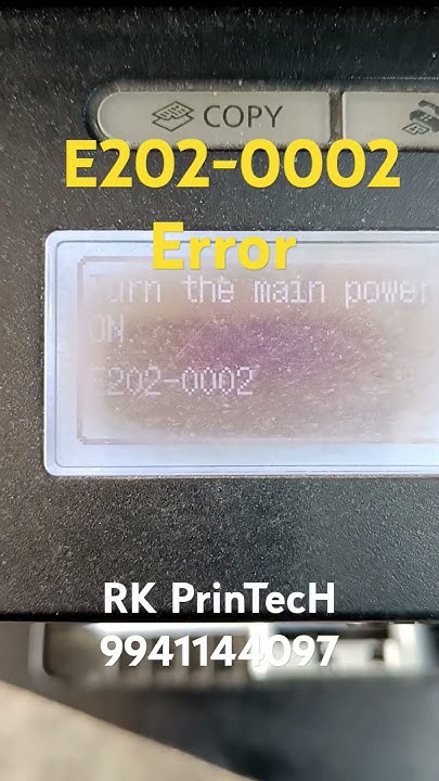 Canon mf4450 printer E202-0002 error - YouTube