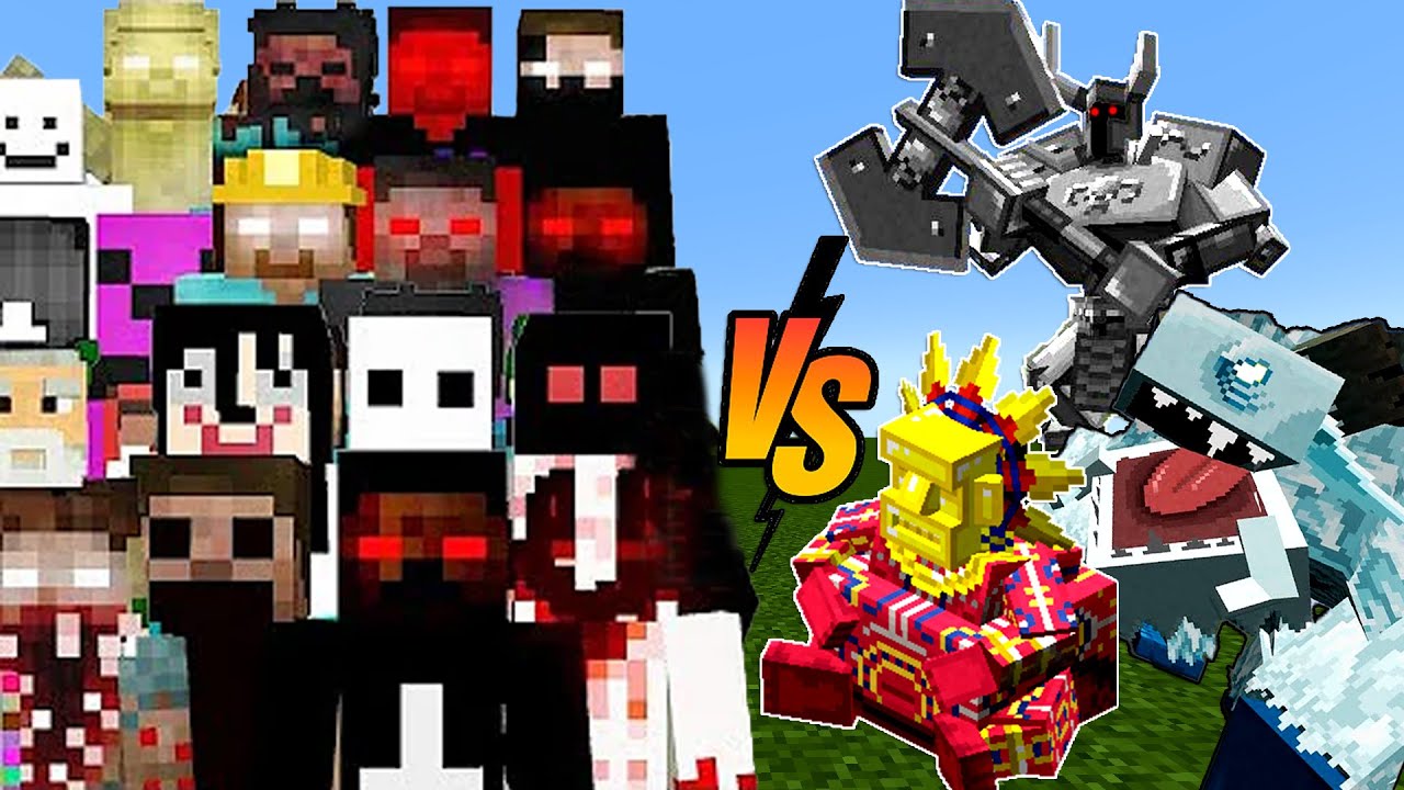 All Сreepypasta Mobs vs Mowzie's Mobs in Minecraft - YouTube
