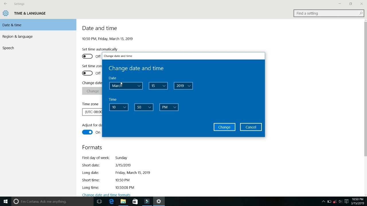 TIME SETUP in Windows 10 jeo infomania - YouTube