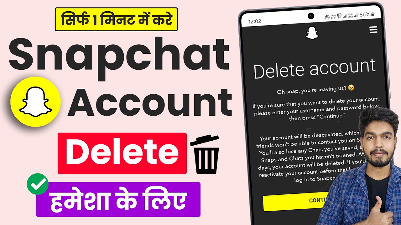 Snapchat Account Delete Kaise Kare | how to delete snapchat id ...