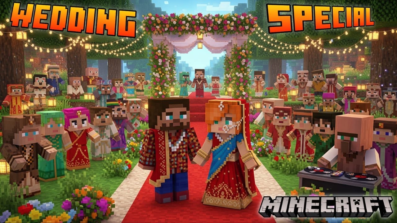 Aaj Mere Yaar ki Shadi Hai Sabko aana to banta hai // Minecraft Wedding ...