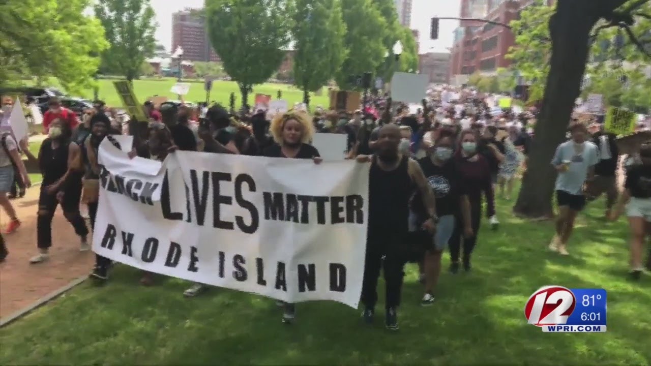 Thousands gathered in Providence, peacefully protesting the death of ...