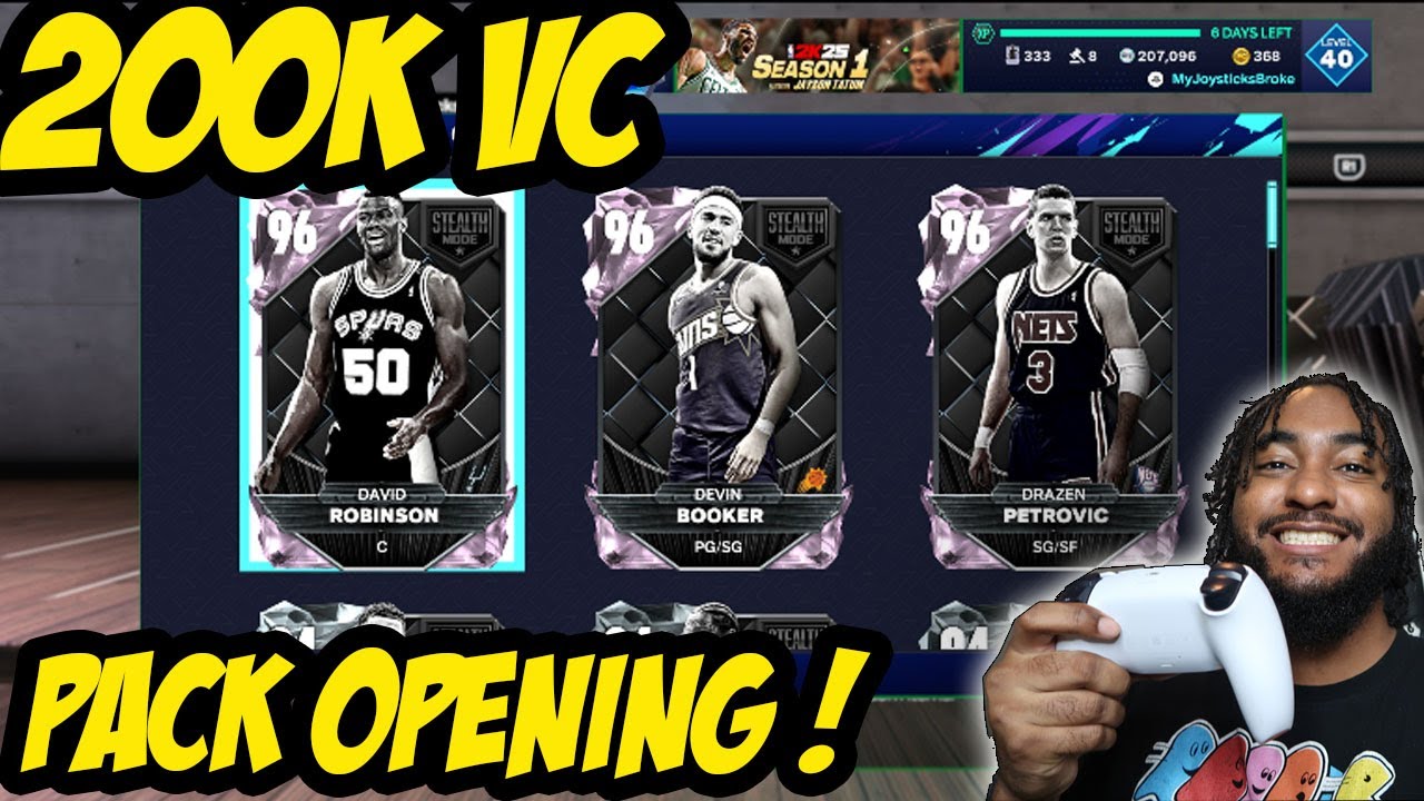200K VC PACK OPENING FOR PINK DIAMOND DROB AND DBOOK ! NBA 2K25 MYTEAM ...