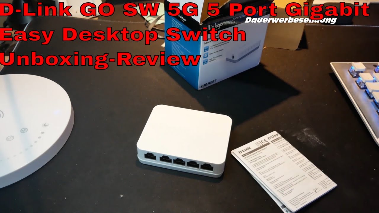 D-Link GO SW 5G 5 Port Gigabit Easy Desktop Switch Unboxing Review - YouTube