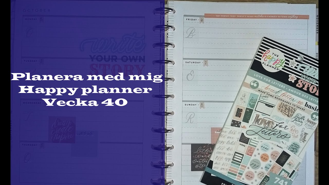 Planera med mig happy planner vecka 40 - YouTube