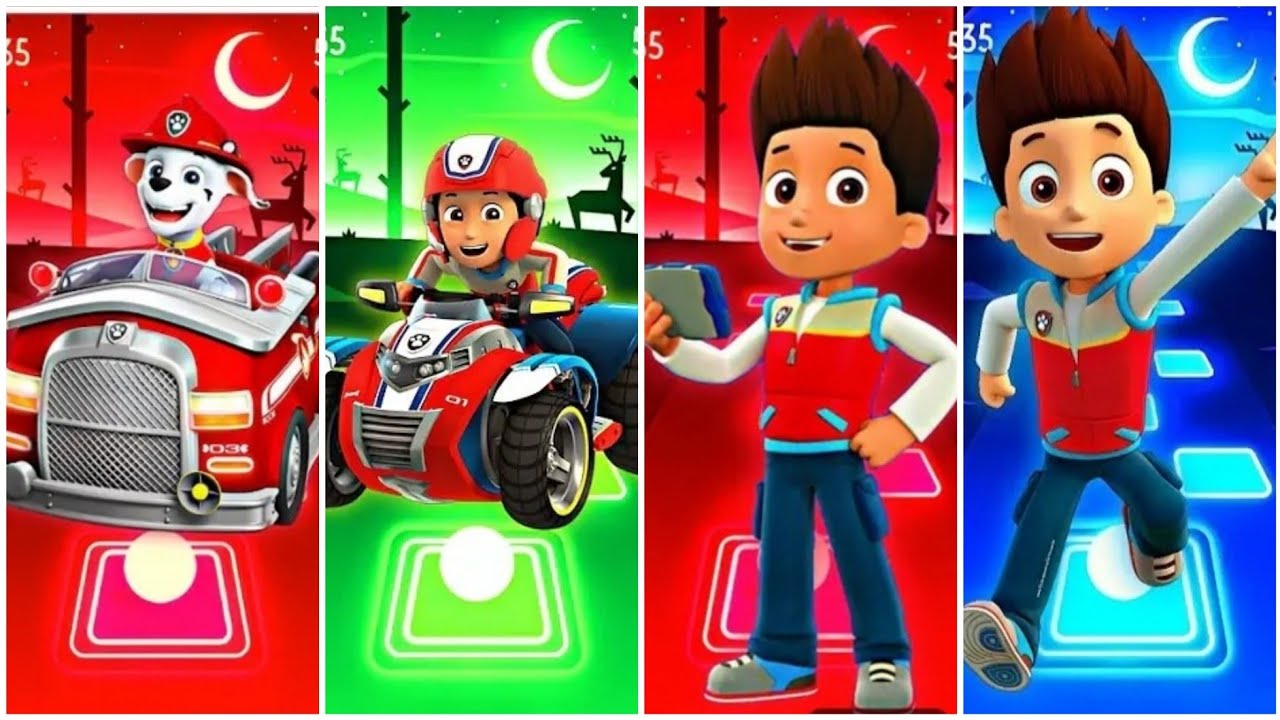 Paw Patrol Team RYDER 🆚- RYDER 🆚 RYDER 🆚 marshall tiles hop edm rush ...