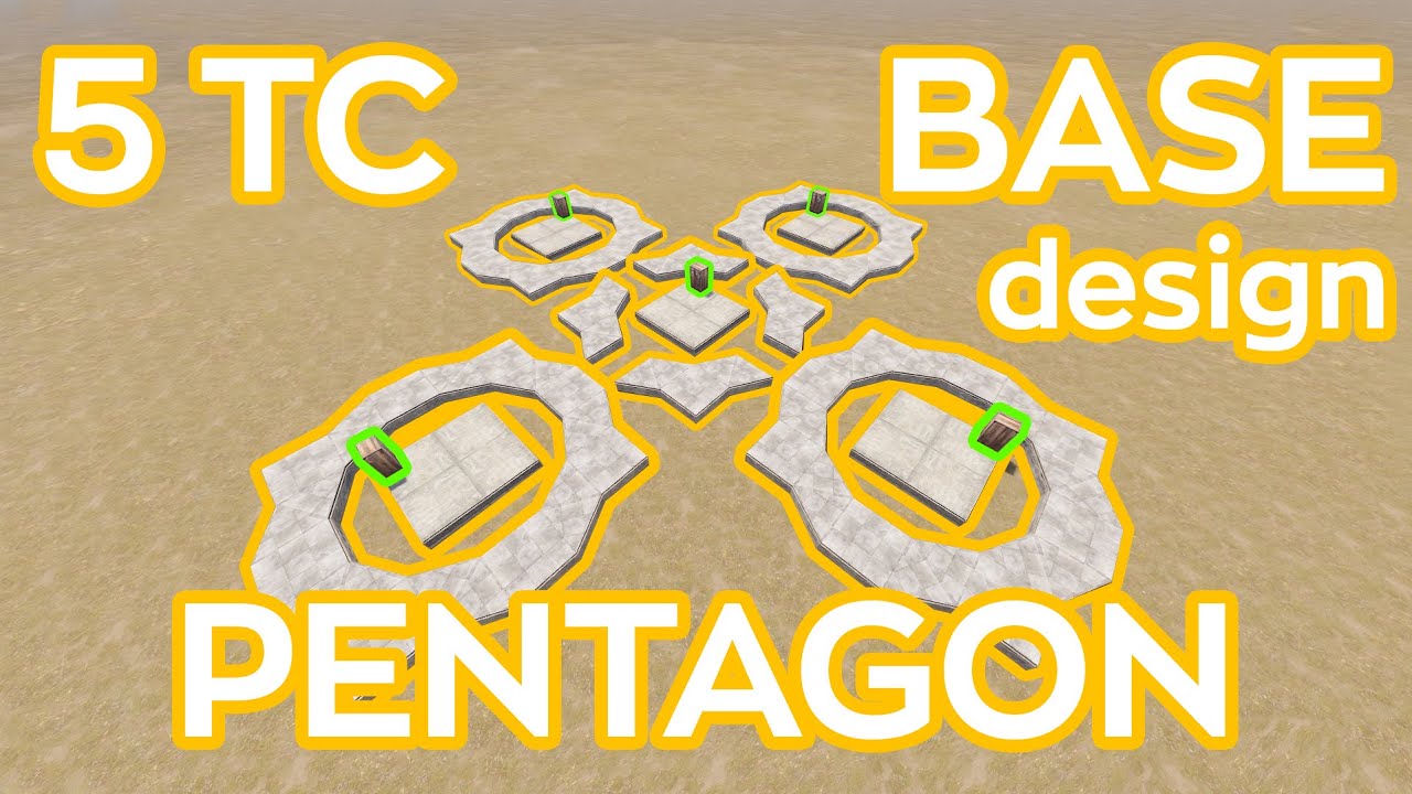[5 TC rust base Design] - PENTAGON - (big Clan BASE) - YouTube