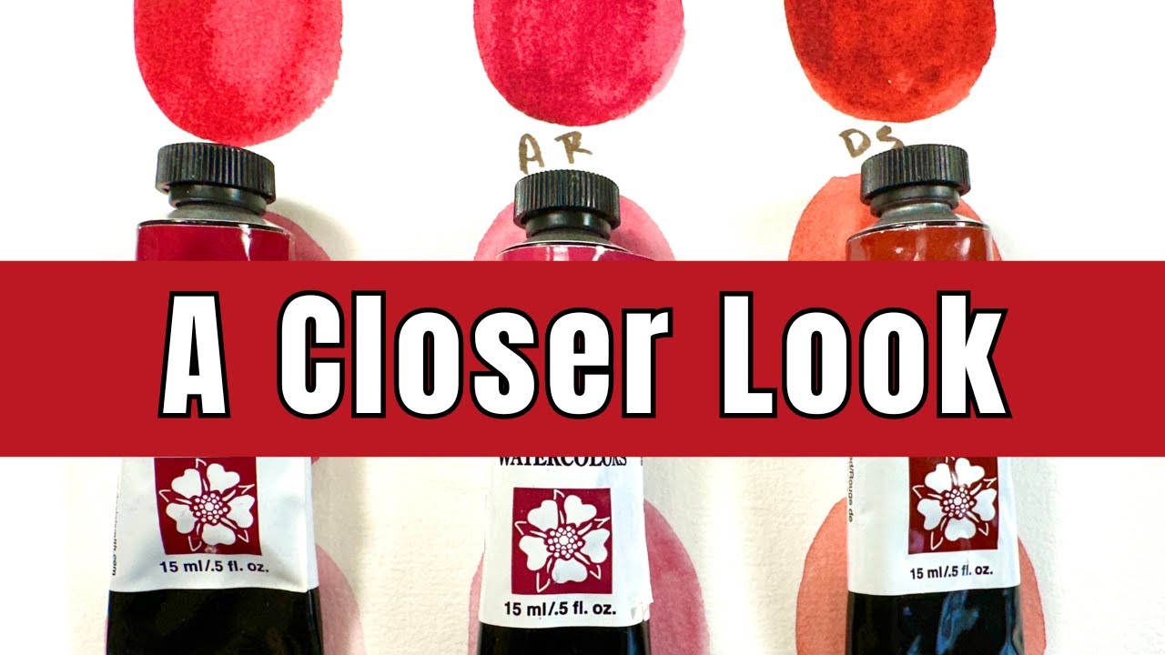 A Deep Dive into 3 More Red Watercolors by Daniel Smith - YouTube