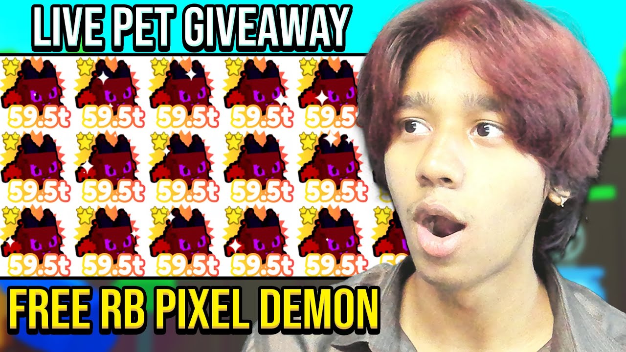 🔴LIVE! PET SIM X | FREE RB PIXEL DEMON PET GIVEAWAY & FREE Gems ...