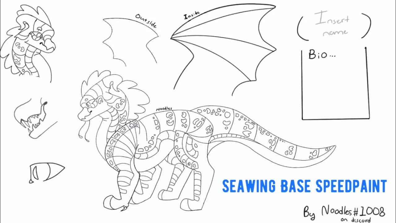 Seawing Chibi Base Speedpaint - That Blank Canvas - YouTube