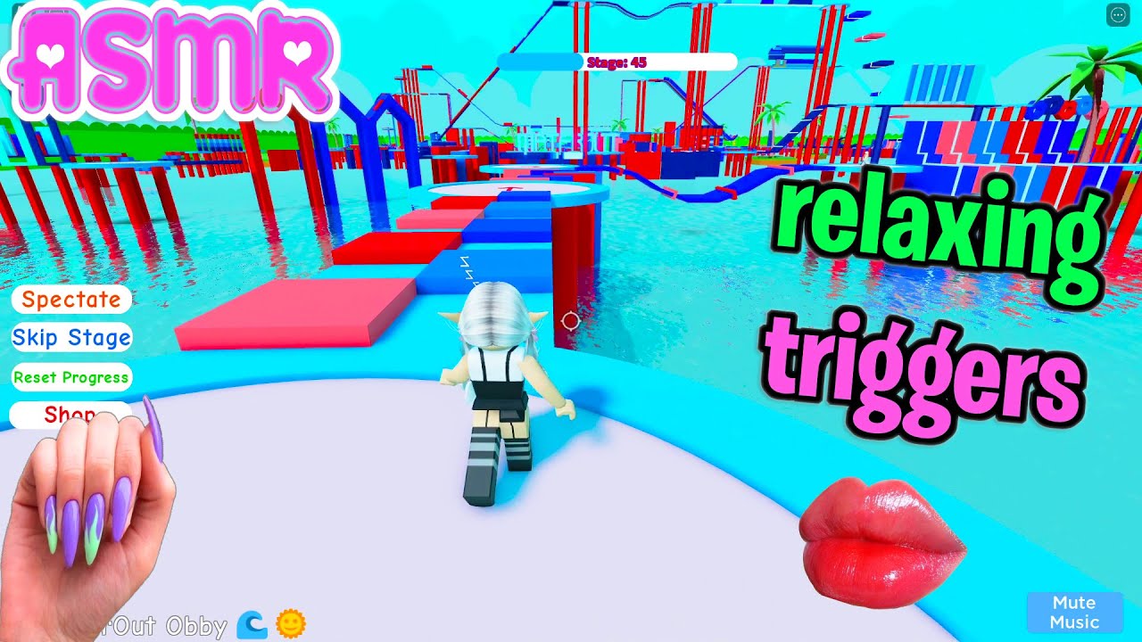 ASMR Roblox 🍀 WaterOut Obby Relaxing Triggers to Help You Fall Asleep 💤 ...