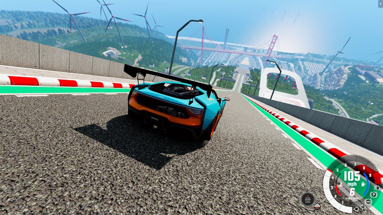 Epic Car Jumps Off Mega Ramp! – BeamNG Drive - YouTube