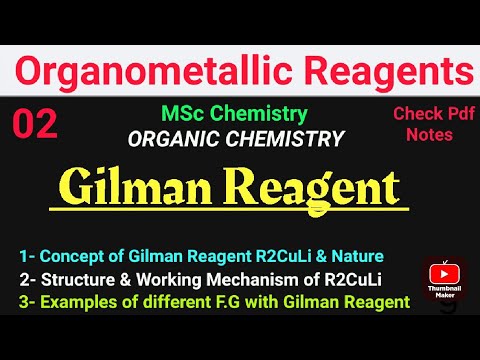 Gilman reagent- R2CuLi (Organocopper)+Example #mscchemistrynotes # ...