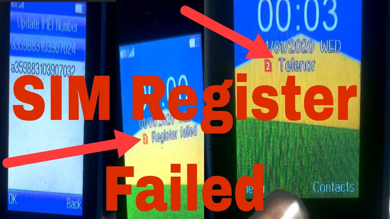 Old Mobile SIM Register Failed Problem Solution - YouTube