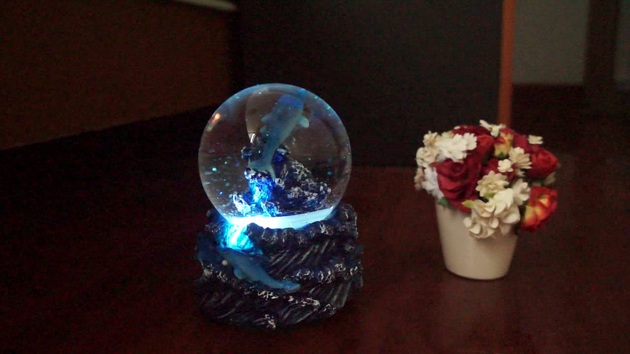Lighted love dolphin music box - YouTube