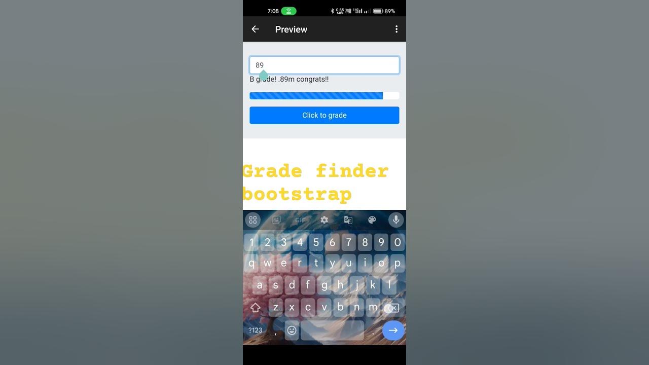 Grade finder using html css and javascript - YouTube