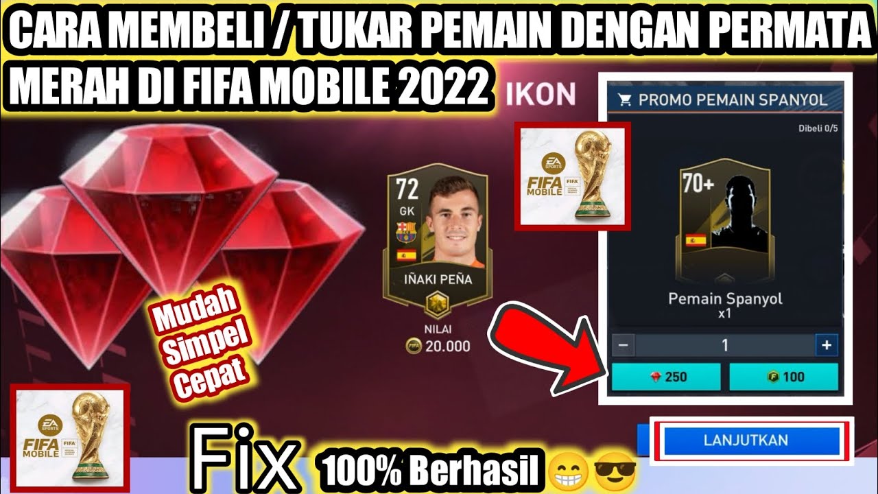 Cara Membeli Pemain Dengan Permata Merah Di Fifa Mobile || Tukar Pemain ...