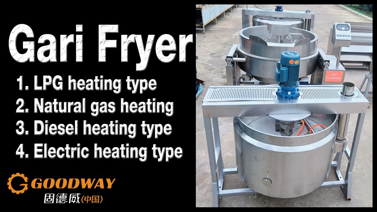 Cassava Gari Fryer for gari roasting or frying in Nigeria - YouTube