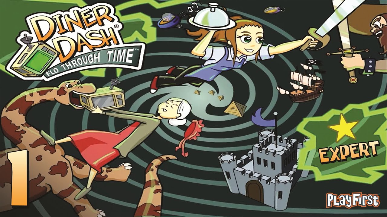 Diner Dash: Flo Through Time (PC) - Walkthrough Part 1 - Caveman Café ...