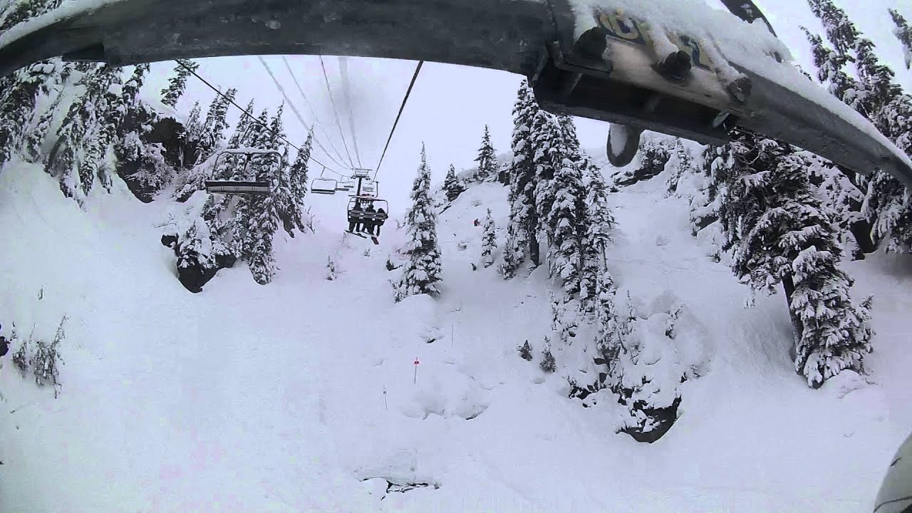 Mt. Baker The Chute run 2.13.16 - YouTube