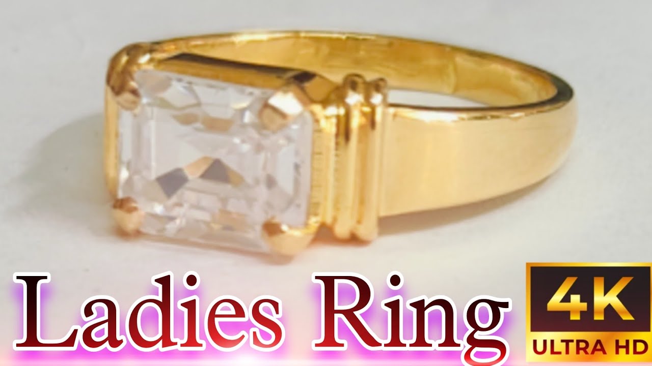 Ladies Simple RinG design _ Single Stone RINGS _ Gold Ring Making ...