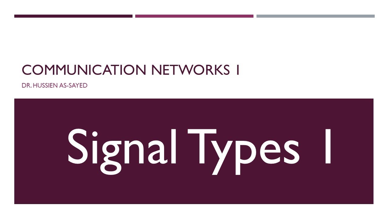 Signal Types 1 (2) - YouTube