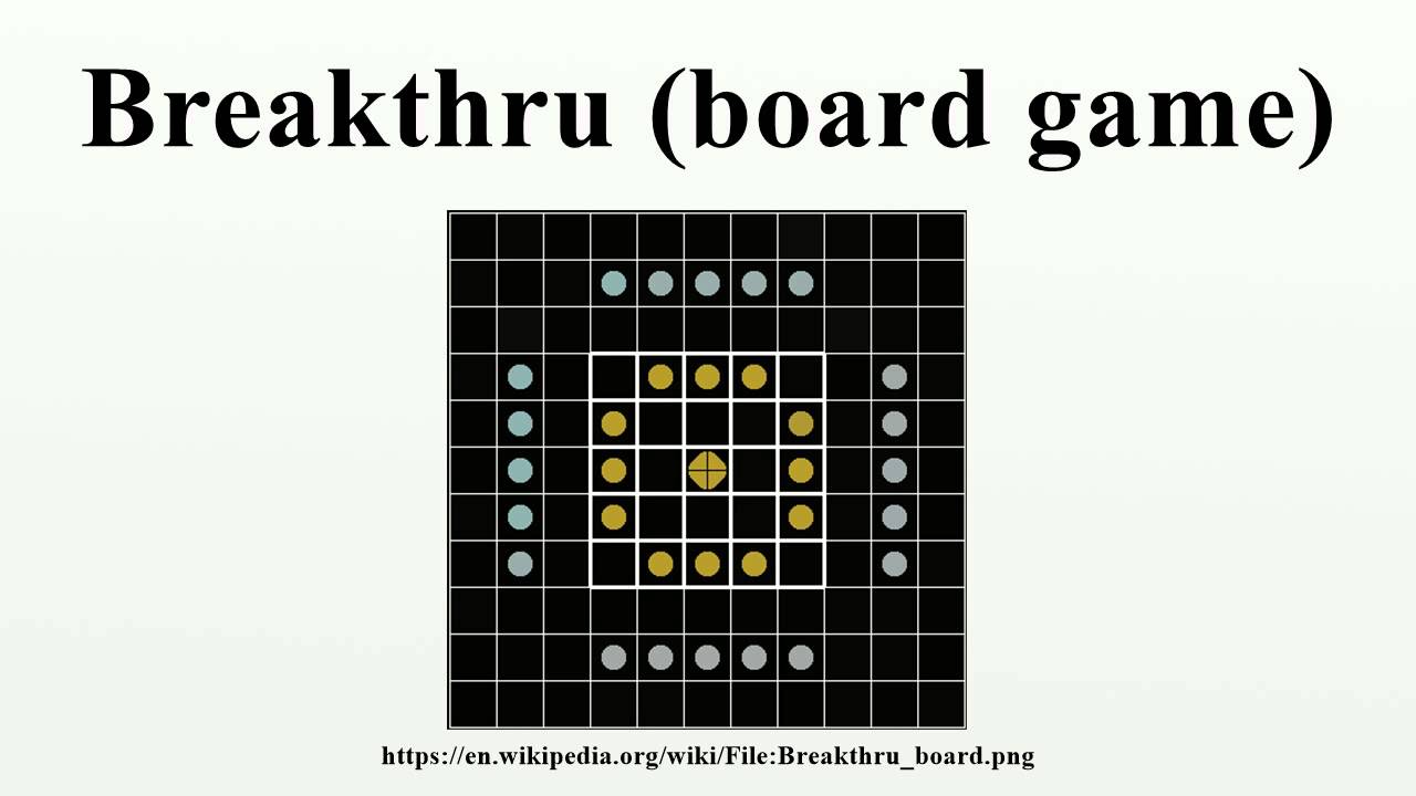 Breakthru (board game) - YouTube