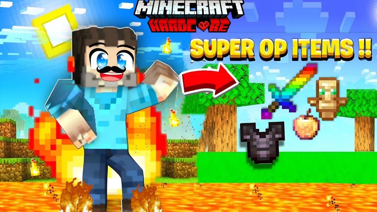 Minecraft But FIRE Gives SUPER OP ITEMS !! - YouTube