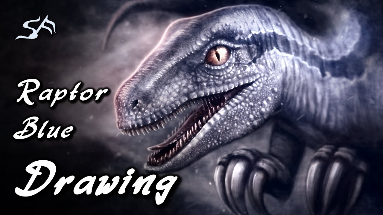Speed Drawing of Raptor Blue from Jurassic World | Digitally Painted ...
