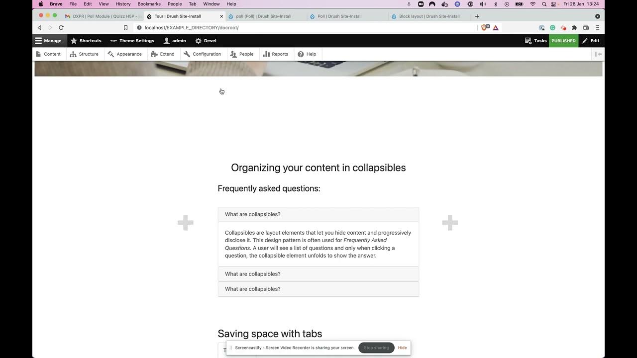 Using Drupal Poll module with DXPR Builder - YouTube