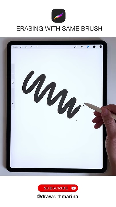 How to Erase with the Same Brush in Procreate - YouTube