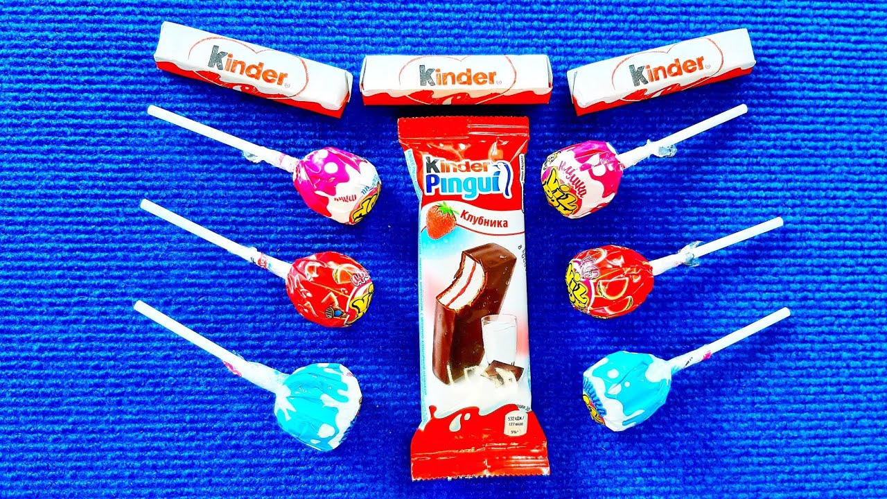 JOY Lollipops with Kinder Pinguin / Yum-Yum - YouTube